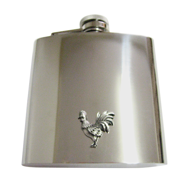 Kiola Designs | Other | Textured Rooster Chicken Bird 6oz Flask | Poshmark